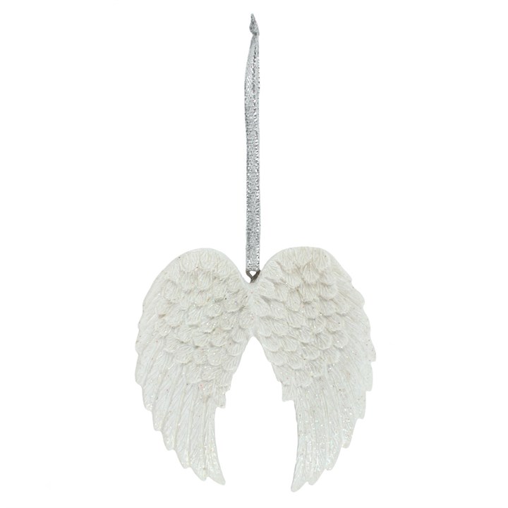 Double Glitter Angel Wing Hanging Decoration - Something Different ...