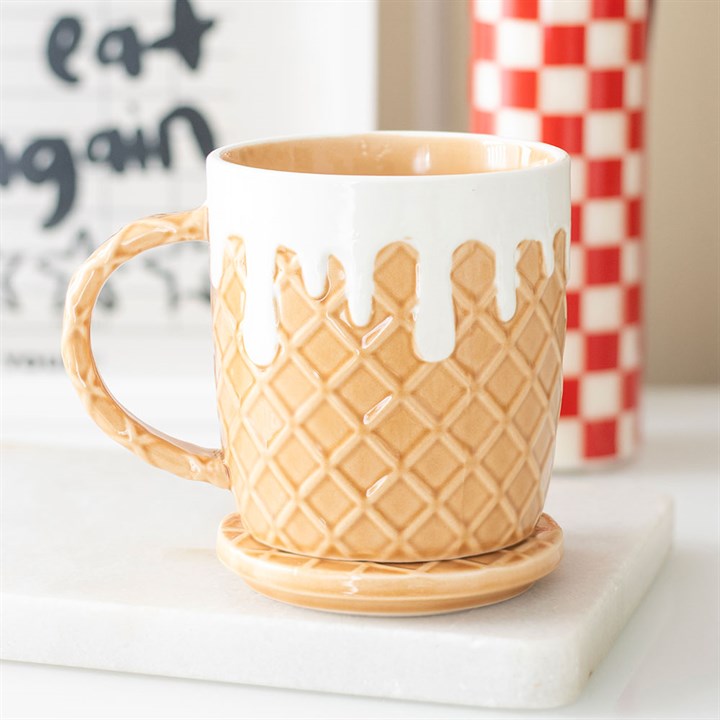 Waffle Mug and Coaster Set - Something Different Wholesale