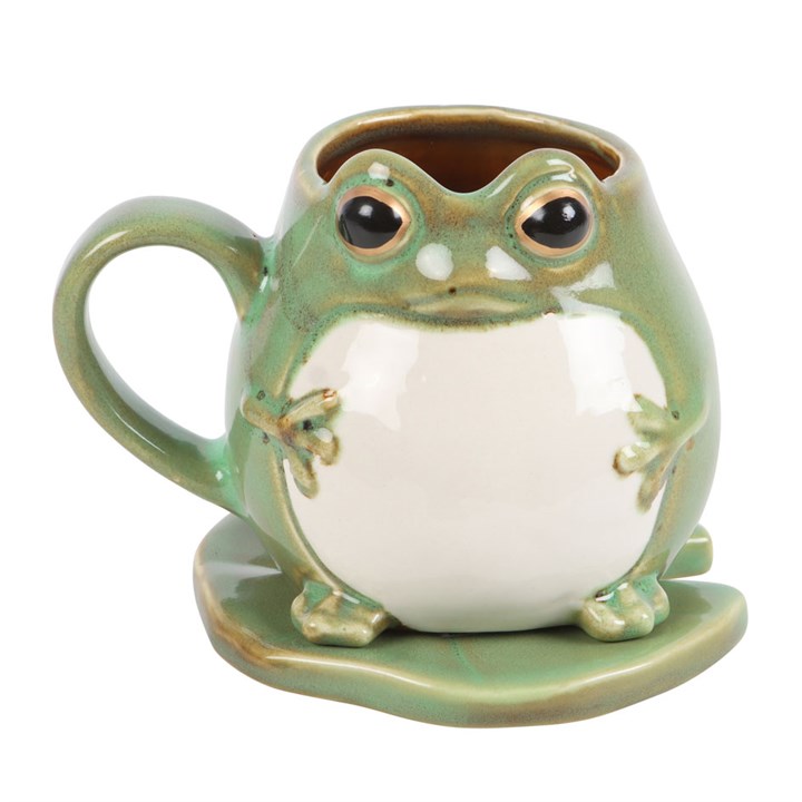 Frog Shaped Mug and Lily Pad Saucer - Something Different Wholesale