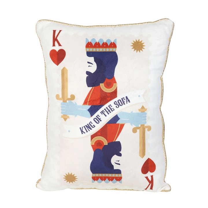 King of the Sofa Playing Card Cushion - Something Different Wholesale