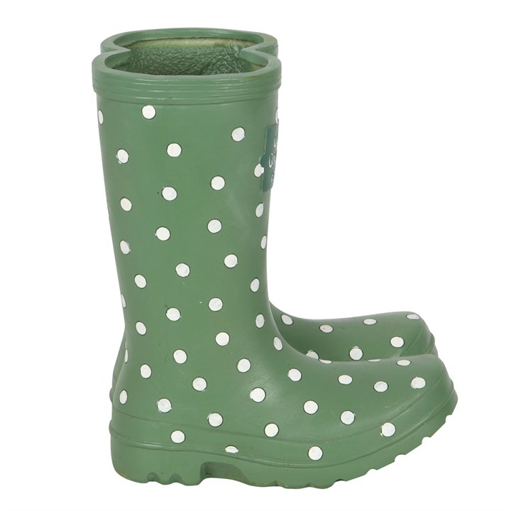 Light Green Welly Boot Planter - Something Different Wholesale