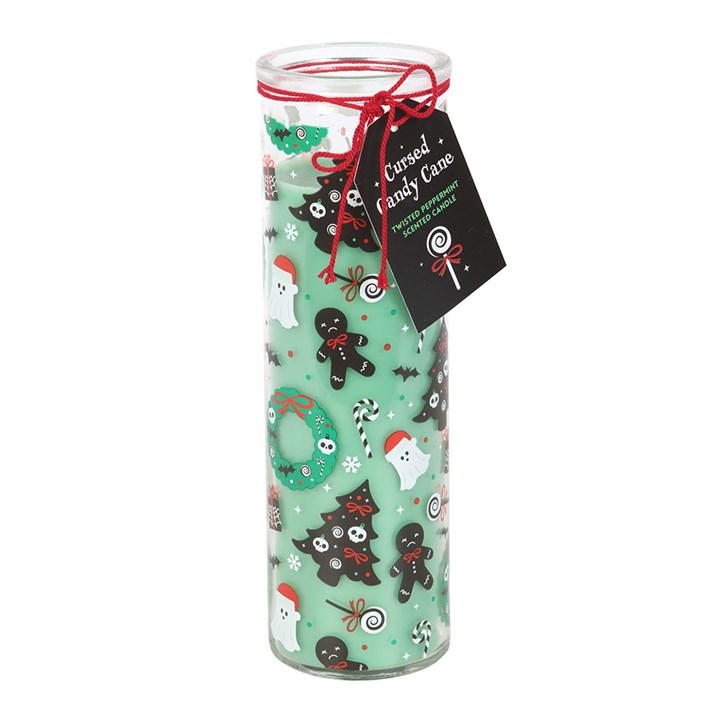 Merry Creepmas Cursed Candy Cane Tube Candle - Something Different ...