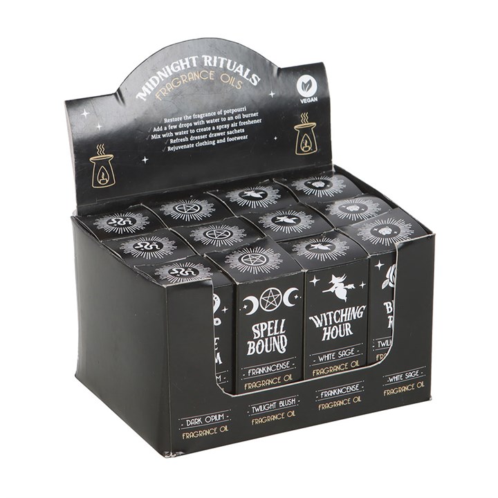Set of 12 Midnight Rituals Fragrance Oils in Display - Something ...