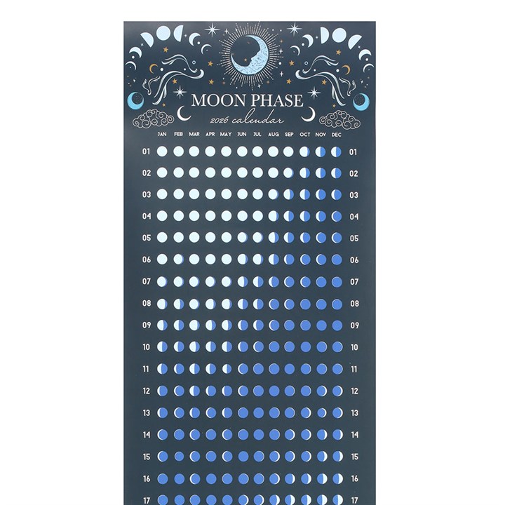 Set of 12 2026 Blue Moon Phase Calendars in Display - Something ...