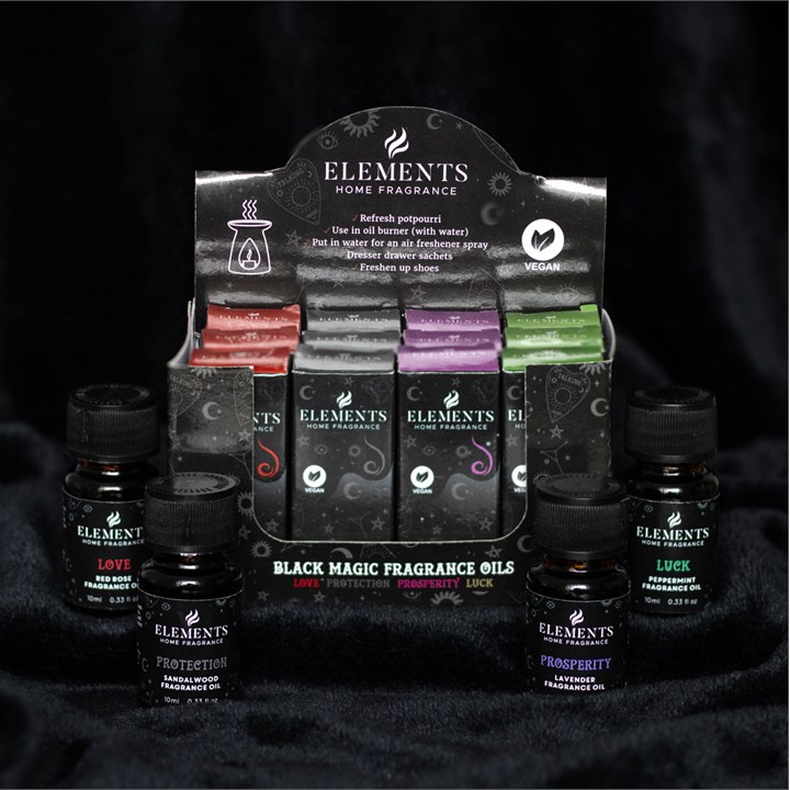 Set of 12 Black Magic Fragrance Oils in Display - Something Different ...