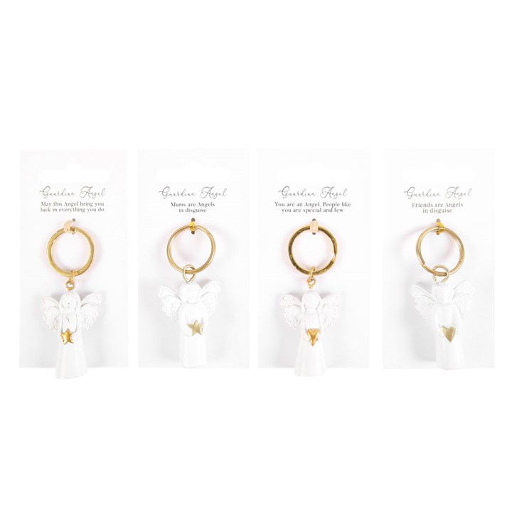 Set of 24 Guardian Angel Key Rings on Display - Something Different ...