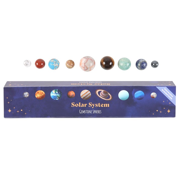 Solar System Gemstone Crystal Sphere Set - Something Different Wholesale