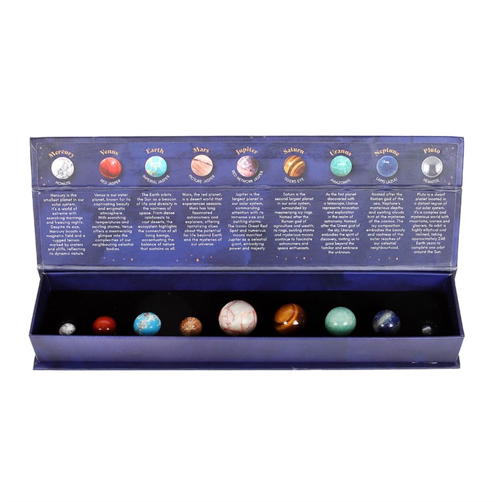 Solar System Gemstone Crystal Sphere Set - Something Different Wholesale