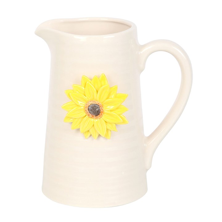 Hello Sunshine Ceramic Flower Jug with 3D Sunflower - Something ...