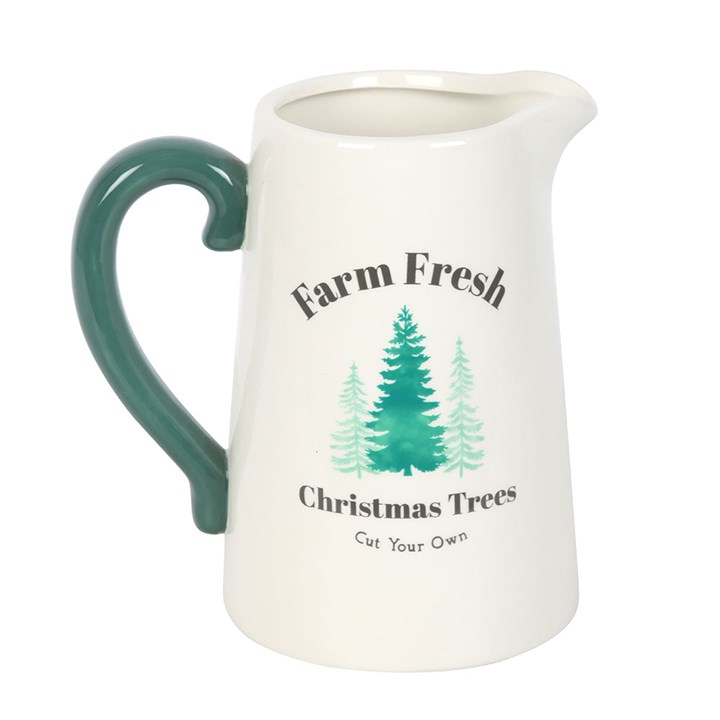 Farm Fresh Christmas Trees Ceramic Flower Jug - Something Different ...
