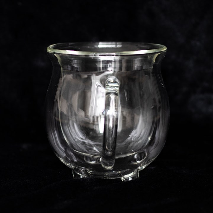 Clear Double Walled Glass Cauldron Mug - Something Different Wholesale