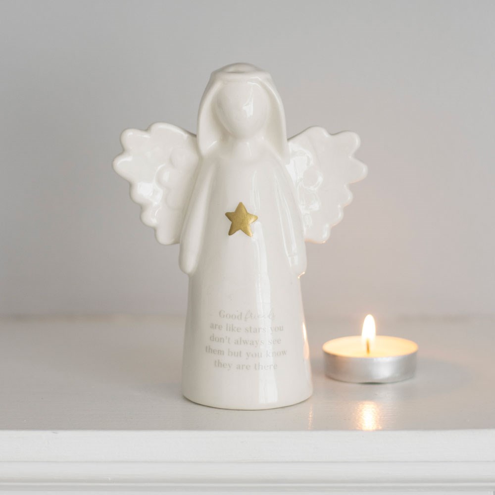 Good Friends Sentiment Angel Ornament - Something Different Wholesale
